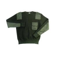 China Uniform Customized Chest Pocket V-Neck Knitted Wear Pullover Tactical Wear Sweater for sale