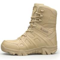 China Panama Sole Combat Tactical Boots Shockproof boot police boot black boot for sale