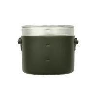 China Tactical Canteen Olive Green Aluminum Kettle 3 Piece Lunch Box Tactical Outdoor Gear for sale