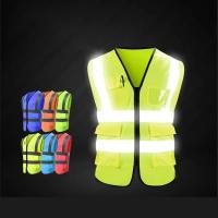 China High Visibility Jacket Workwear Reflective Security Vest With Reflector for Road  Workplace Safety for sale