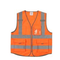 China High Visibility Jacket Workwear Reflective Security Vest With Reflector for Road  Workplace Safety for sale