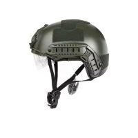 China Durable Black Tactical Protective Helmet With GLASS For Tactical Training for sale