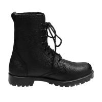 China Customized Uniform Tactical Footwear Black Color Leather Boots with Geinuen Leather Training Shoes Black Boots for sale