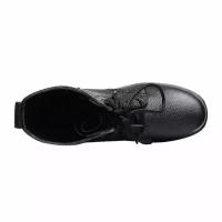 China Customized Uniform Tactical Footwear Black Color Leather Boots with Geinuen Leather Training Shoes Black Boots for sale
