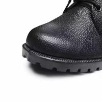 China Customized Uniform Tactical Footwear Black Color Leather Boots with Geinuen Leather Training Shoes Black Boots for sale