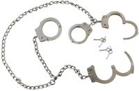 China Carbon Steel Nickel Handcuffs And Legcuffs For Prisoner for sale