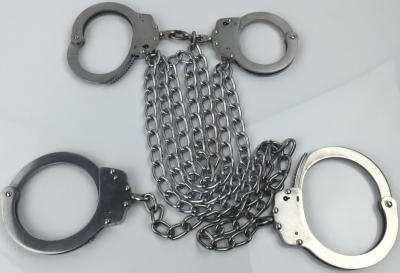 China Secure Police Stainless Steel Hand Cuffs Double locking for sale