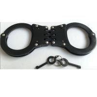 China Snap Shackles Stainless Steel Hand Cuffs Police Use Silver Black for sale