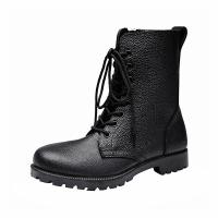 China Split Embossed Leather Combat Tactical Boots Officer Police Duty Shoes for sale