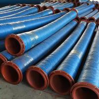 China 6 Inch NBR Flexible Dredging Rubber Hose With Threaded Union For Dredging for sale