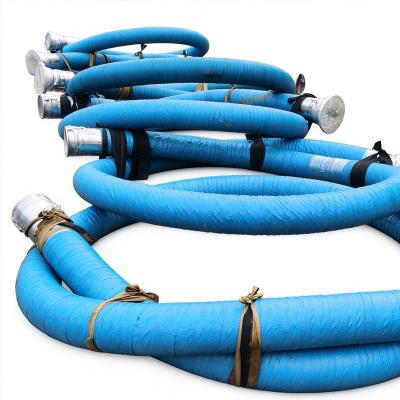 China Wear Resistant Rubber Discharge Hose Pipe with Steel Flange Connection for Industrial Dredge Hose for sale