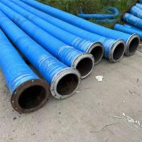 China Wear Resistant Rubber Discharge Hose Pipe with Steel Flange Connection for Industrial Dredge Hose for sale