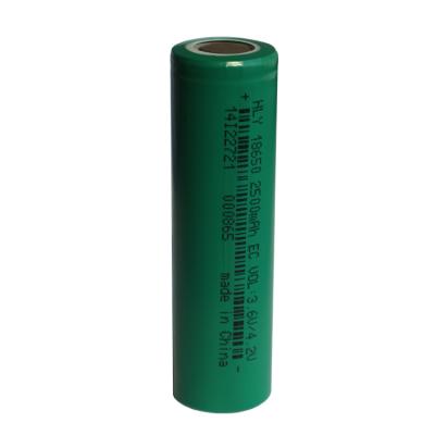 China HLY 18650 OEM Cylindrical Battery Cells 3.6V 2500mah For Electric Vehicles for sale