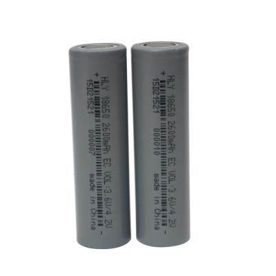 China 500 times Cylindrical 18650 Li Ion Battery 3.6V 2600mAh Rechargeable Battery for sale