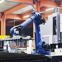 China Lanhao Robotic Arm Automatic Loading Unloading System for Sheet Metal 1800mm Reach 20kg Payload for sale