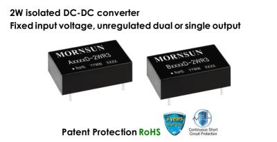 China 2W Isolated DC DC Converter Module Unregulated 24VDC Fixed Input Voltage for sale