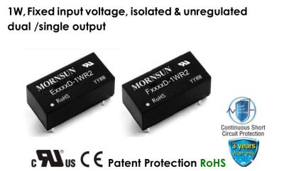 China 3K VDC 12V DC DC Converter  E_D-1WR2 F_D-1WR2 Series 24VDC for sale