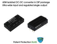 China Single Output 60W DC DC Converter Isolated In DIP Package Ultra Wide Input for sale