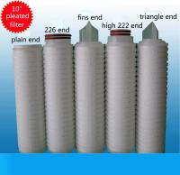 China 10 inch PP Membrane PP Pleated Filter Cartridge with 0.45 Micron for sale