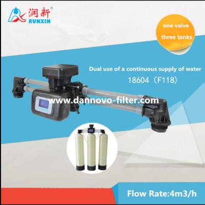 China Runxin Automatic Softner Control Valve  One Valve On TrioTanks F118 4M3/H Flow Rate For Water for sale