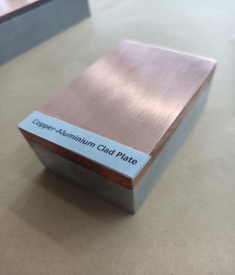 China Explosive Welding Copper Aluminium Bimetal Sheet with 125 MPa Tensile Strength and 500°C Temperature Resistance for Busbar Systems for sale