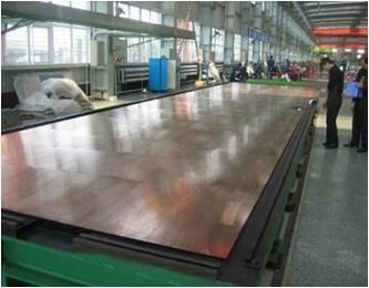 China Explosive Welding Bimetallic Plate Copper C11000 Carbon Steel SA516 GR.70 8.5mm+83mm for sale