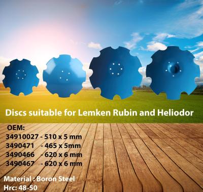 China LEMKEN High Quality Disc Plough,harrow Disc Blade parts LEMKEN  34910027/3490471/3490466/3490467 for sale
