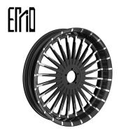 China INCA LG-34 Custom Motorcycle Wheel with 24 Bright Spokes and Center Pleated Face Design - Various Rim Widths and Hub Bores for sale