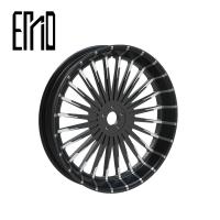 China INCA LG-34 Custom Motorcycle Wheel with 24 Bright Spokes and Center Pleated Face Design - Various Rim Widths and Hub Bores for sale