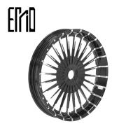 China INCA LG-34 Custom Motorcycle Wheel with 24 Bright Spokes and Center Pleated Face Design - Various Rim Widths and Hub Bores for sale