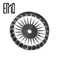 China INCA LG-34 Custom Motorcycle Wheel with 24 Bright Spokes and Center Pleated Face Design - Various Rim Widths and Hub Bores for sale