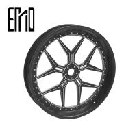 China INCA LG-37 Rivet Triangle Combat Style Custom Motorcycle Wheel - 60-70 Day Delivery, Multiple Rim Depths for sale