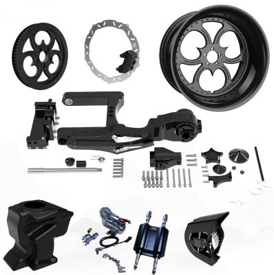 China INCA SA0020 Motorcycle Single Arm Complete Kit for Harley V-Rod/Night-Rod 2003-2017 - Aluminum Alloy Black Finish for sale