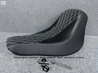 China INCA MS-0 Motorcycle Seat Cushion for HD Breakout & Softail Series - Leather Construction, Easy Installation for sale