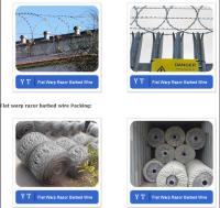 China RAZOR WIRE -600MM safety high zinc double BTO 1O Falt concertina barber razor wire for sale