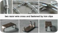 China 450mm 500mm coil razor barbed wire /BTO - 22 CBT - 65 concertina razor barbed wire/10m 8kg for sale