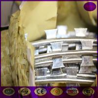 China RAZOR WIRE -600MM safety high zinc double BTO 1O Falt concertina barber razor wire for sale