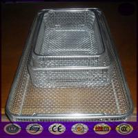 China Stainless steel sterilizing basket and  parts basket with lid for sale
