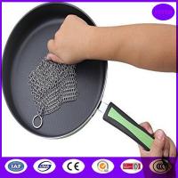 China best price for BNS7inch square Stainless Steel Chainmail scrubber made in china for sale