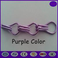 China Purple & silver Fashionable Decorative Aluminium Double Hooks Chain Fly Screen Curtain for sale