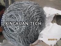 China Flat Wrap Razor Barbed Wire 500mmx15m Fitted To Welded Mesh Fence for sale