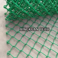 China Vinyl Coated Chain Link Fence Fabric 50 Ft Roll Black Green color OEM for sale