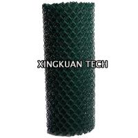 China Vinyl Coated Chain Link Fence Fabric 50 Ft Roll Black Green color OEM for sale