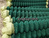 China Vinyl Coated Steel Chain Link Fence Fabric 8ft high PVC Green color for sale