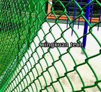 China Vinyl Coated Steel Chain Link Fence Fabric 8ft high PVC Green color for sale