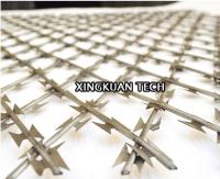 China Welded Razor Wire Mesh Fencing 0.45mm Blade thickness 2.5mm Core wire diameter for sale