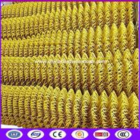 China Yellow color powder coated 100x100 opening chain link panels for garden for sale
