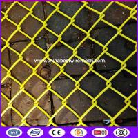 China Yellow color powder coated 100x100 opening chain link panels for garden for sale