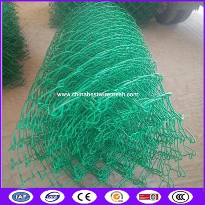 China Green color 100x100 opening 5 foot chain link fence with low carbon steel wire for sale