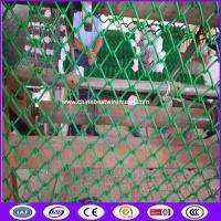China Green color 60x60 opening black chain link fence cost for architecture for sale